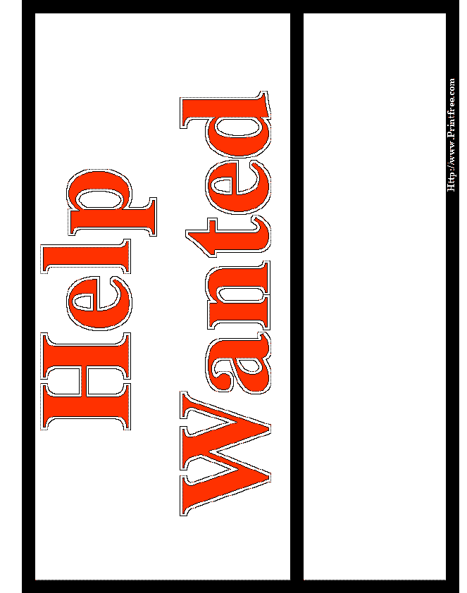 Help Wanted Sign